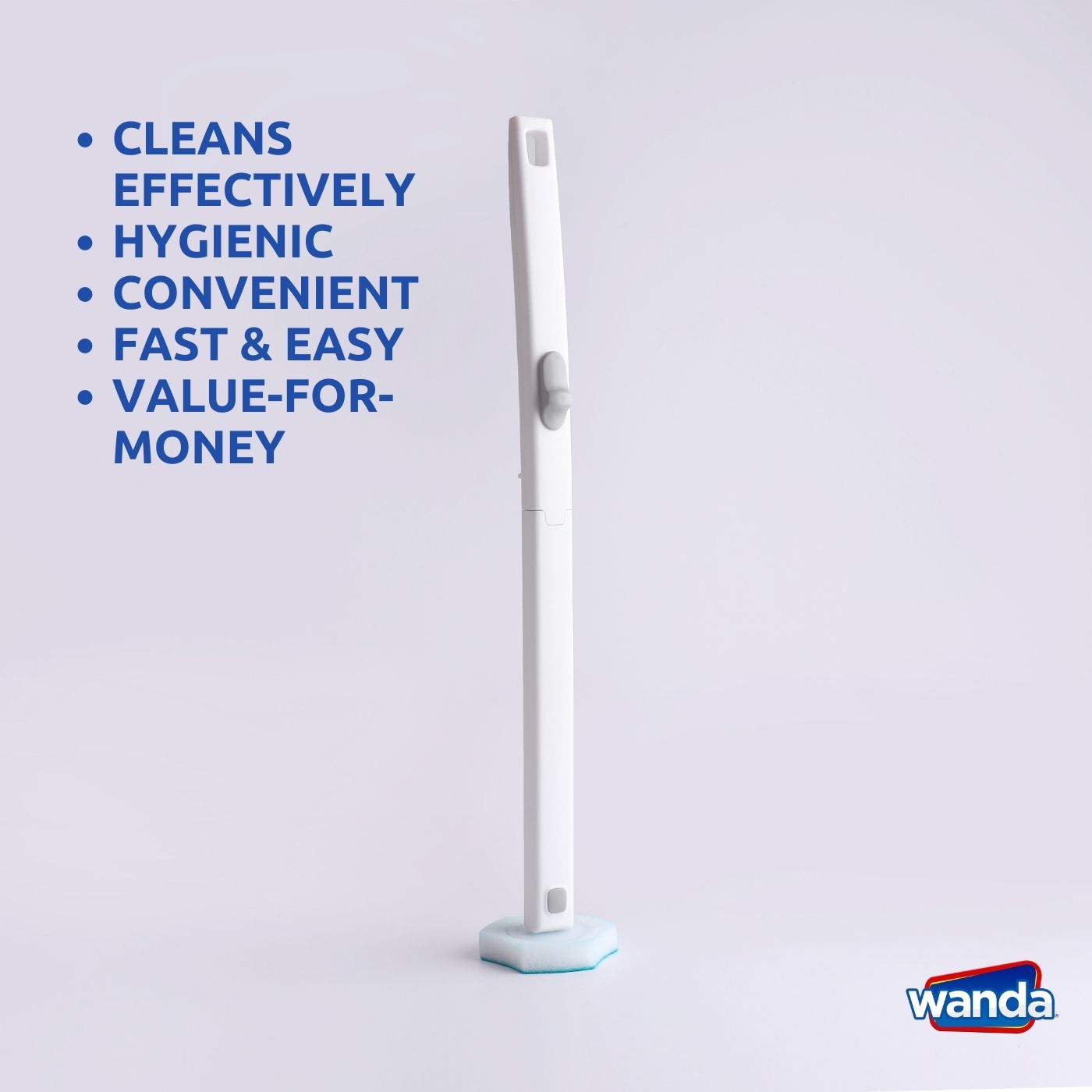 Wanda Toilet Cleaning System Set with FREE 8 Disposable Scrub Pad Refi ...